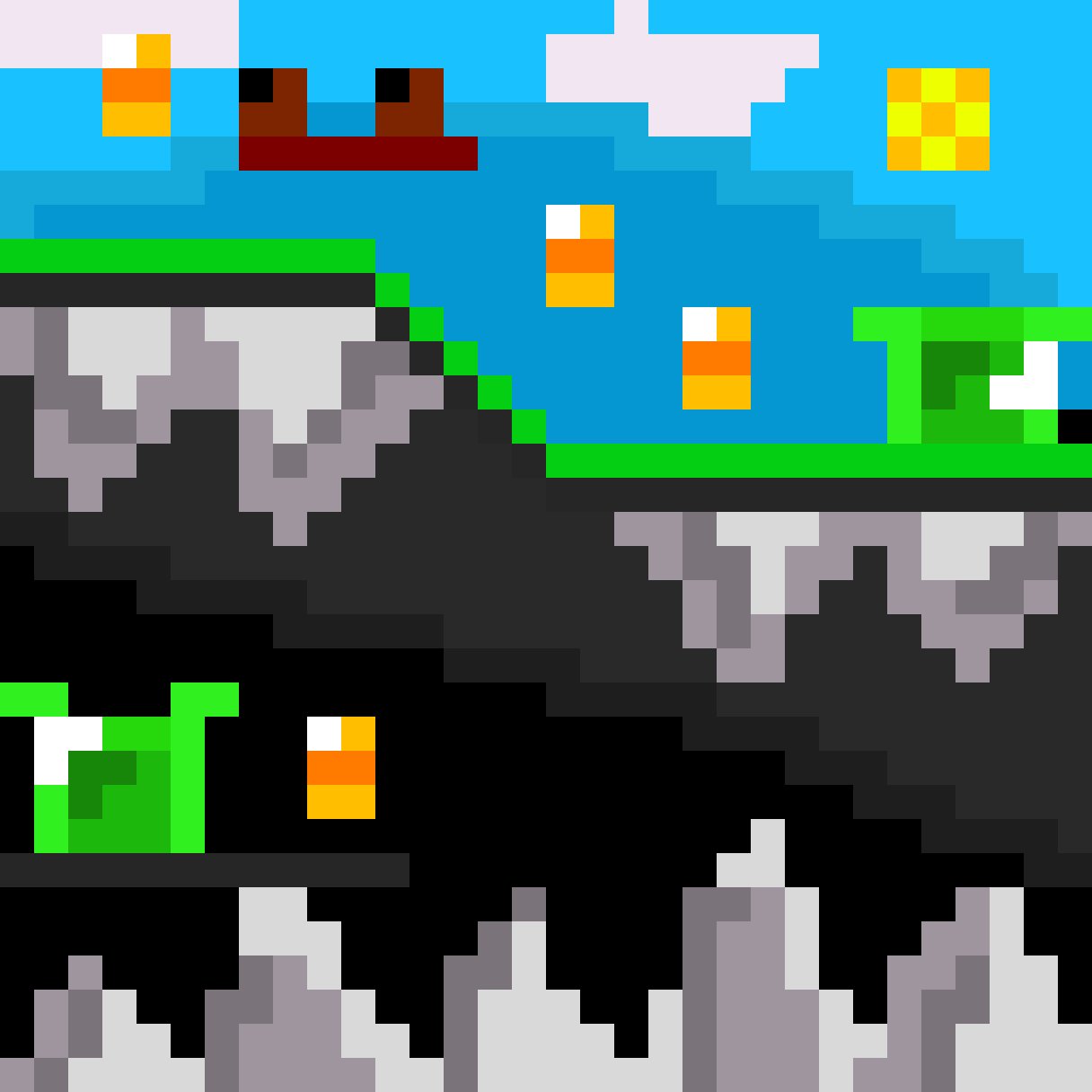 Pixilart - Mario Cave Lvl, Also Warp Pipe by CorruptGaming