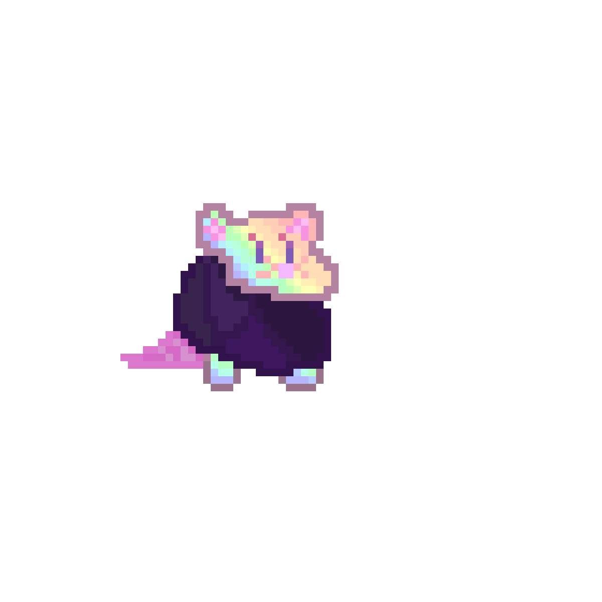 Pixilart - The Rainbow Rat by CryoDuck