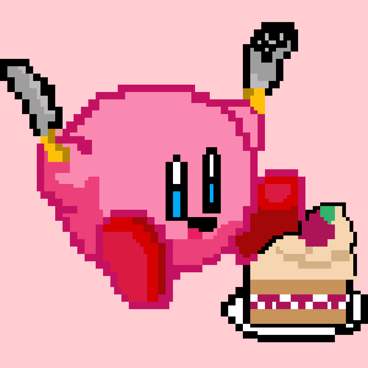 Pixilart - Hungry Kirby! by CandaceNelson