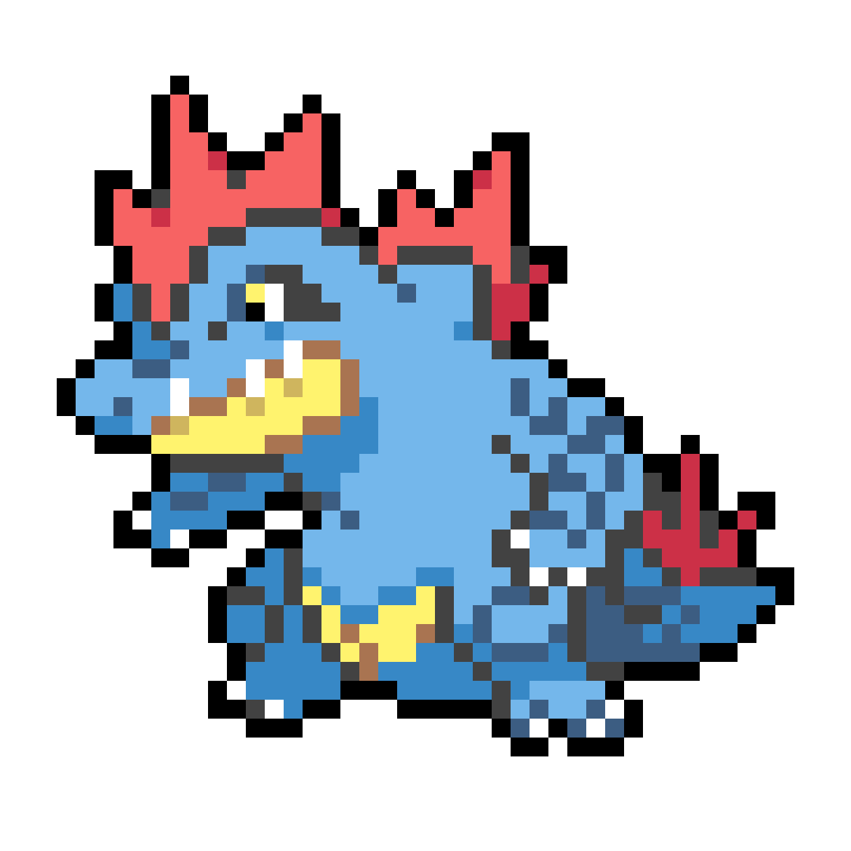 Pixilart Feraligatr Mini Sprite By Andruru