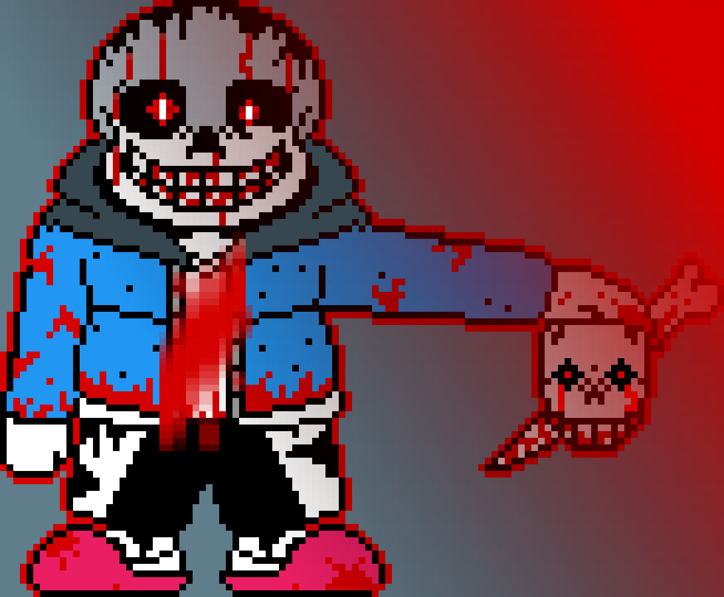 Pixilart - TRUE Insanity Sans by theone-XENO