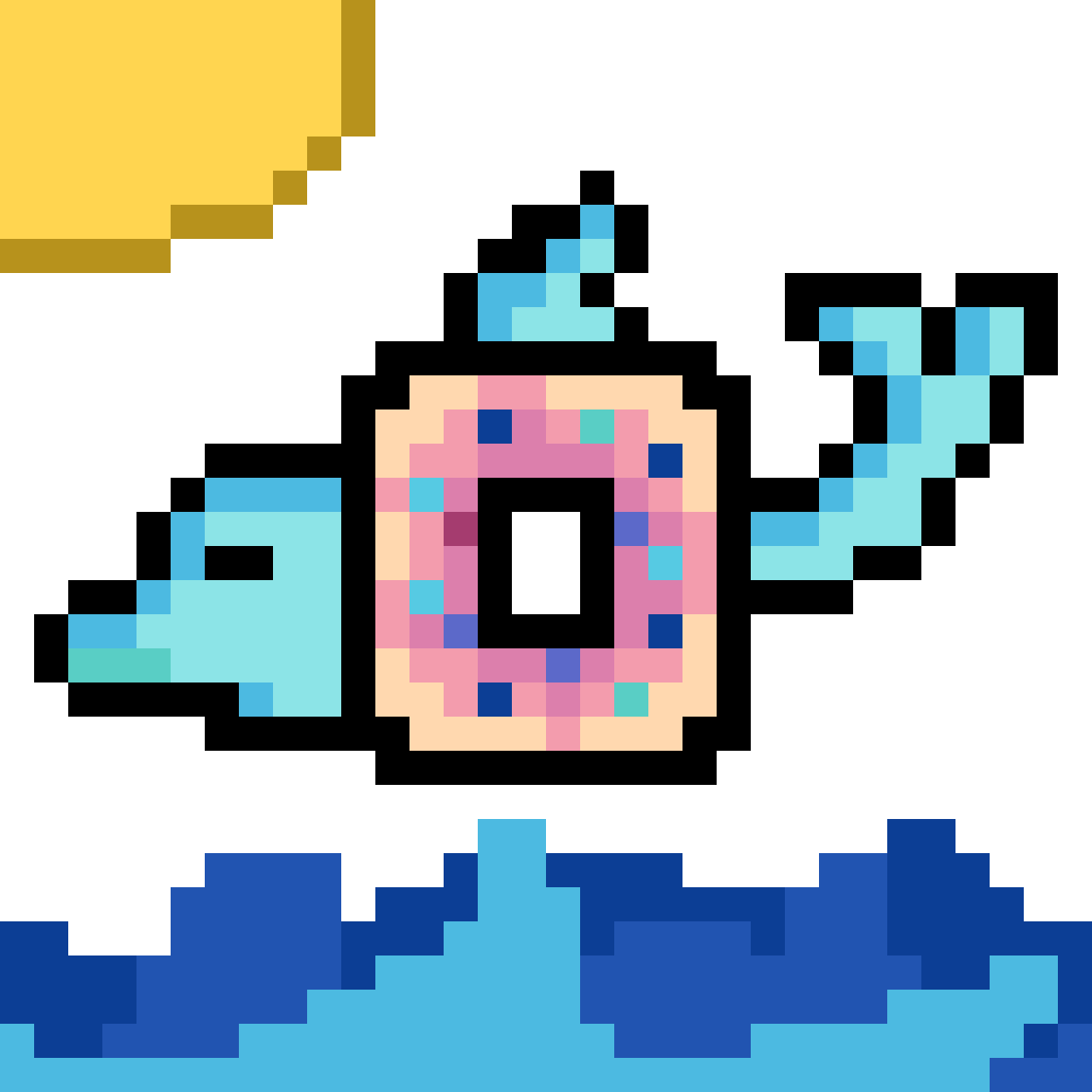 Pixilart - DOLPHIN DOUGHNUT by LZILLA