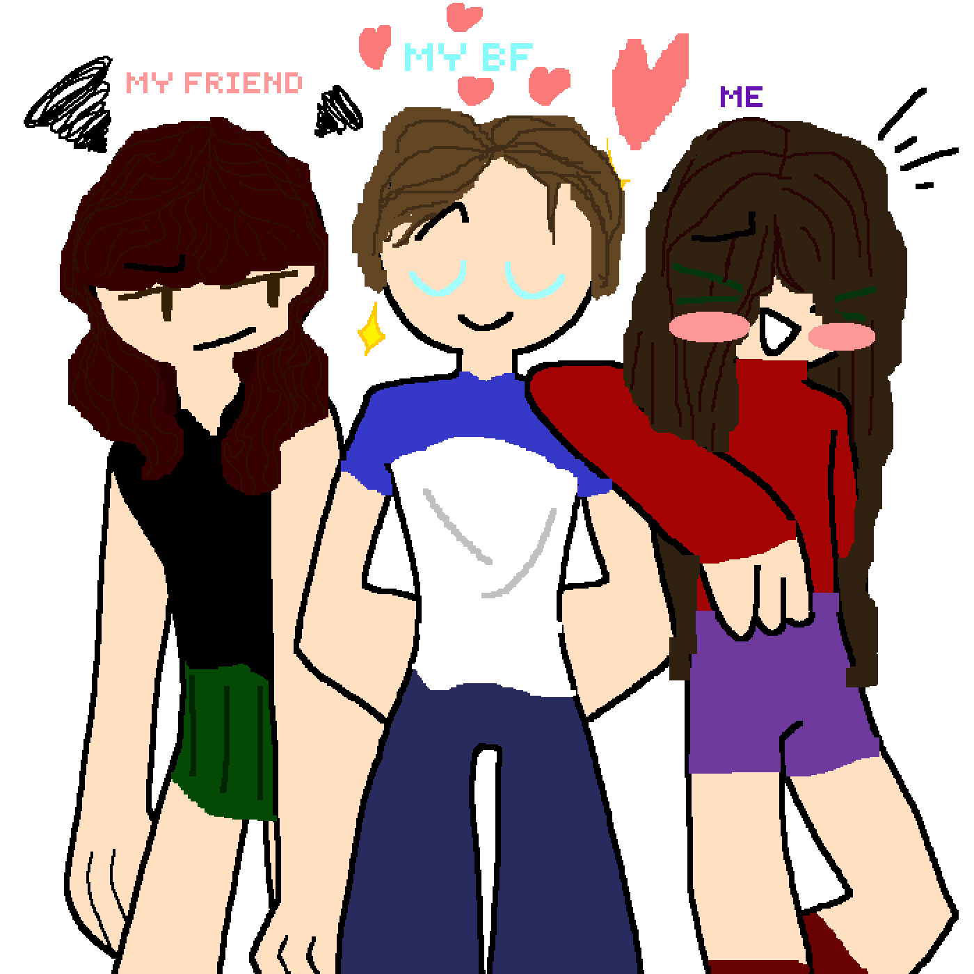 Pixilart - Trio Base ☺ by Charmey