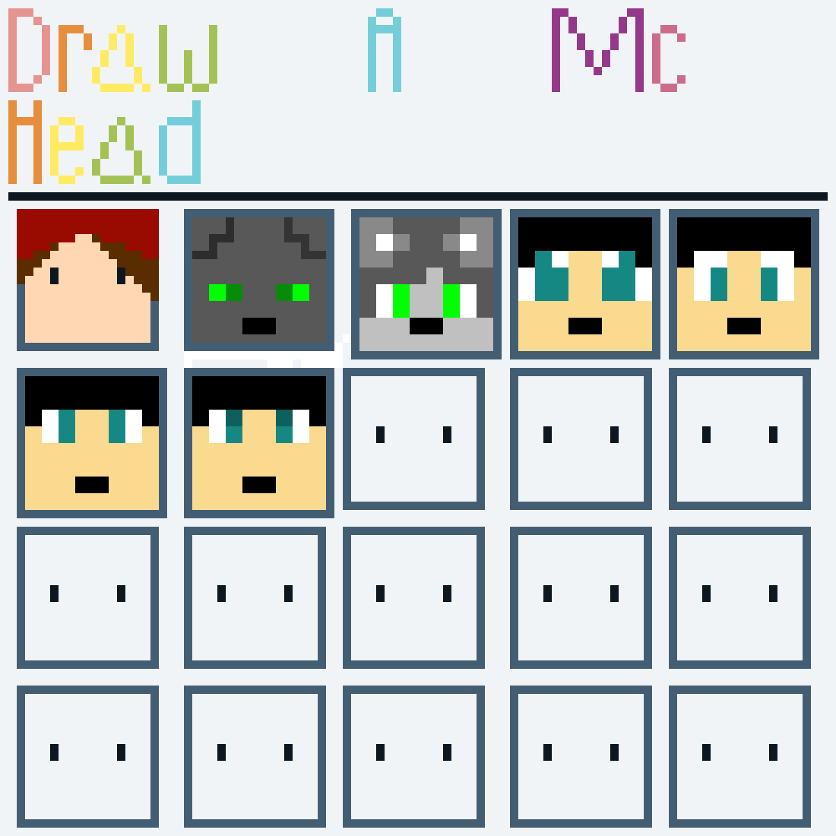 Pixilart - draw a mc head by Team-ulc