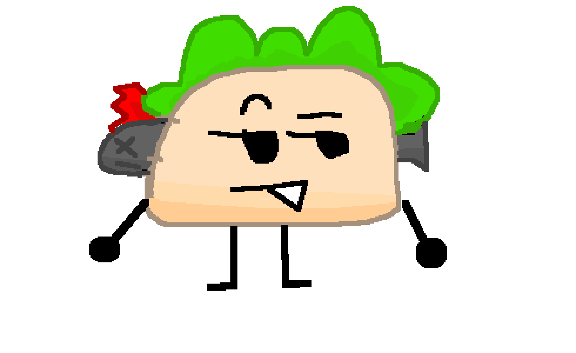 Pixilart - taco from bfb by HikaruDraws