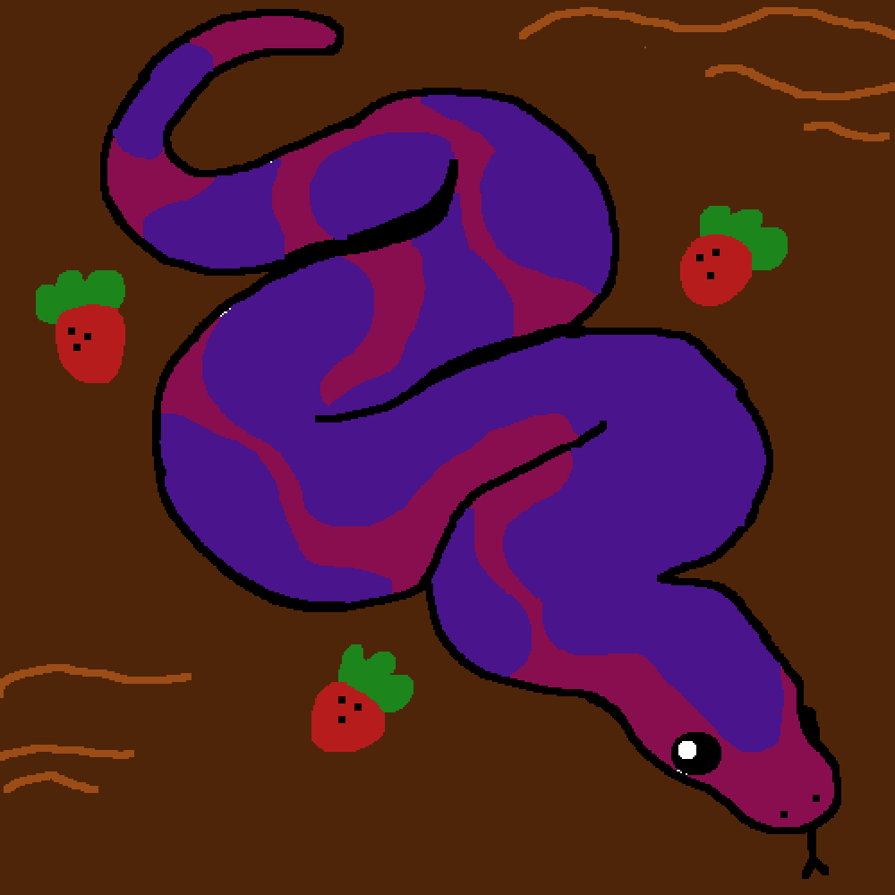 Pixilart - Strawberry snake base by kitten888