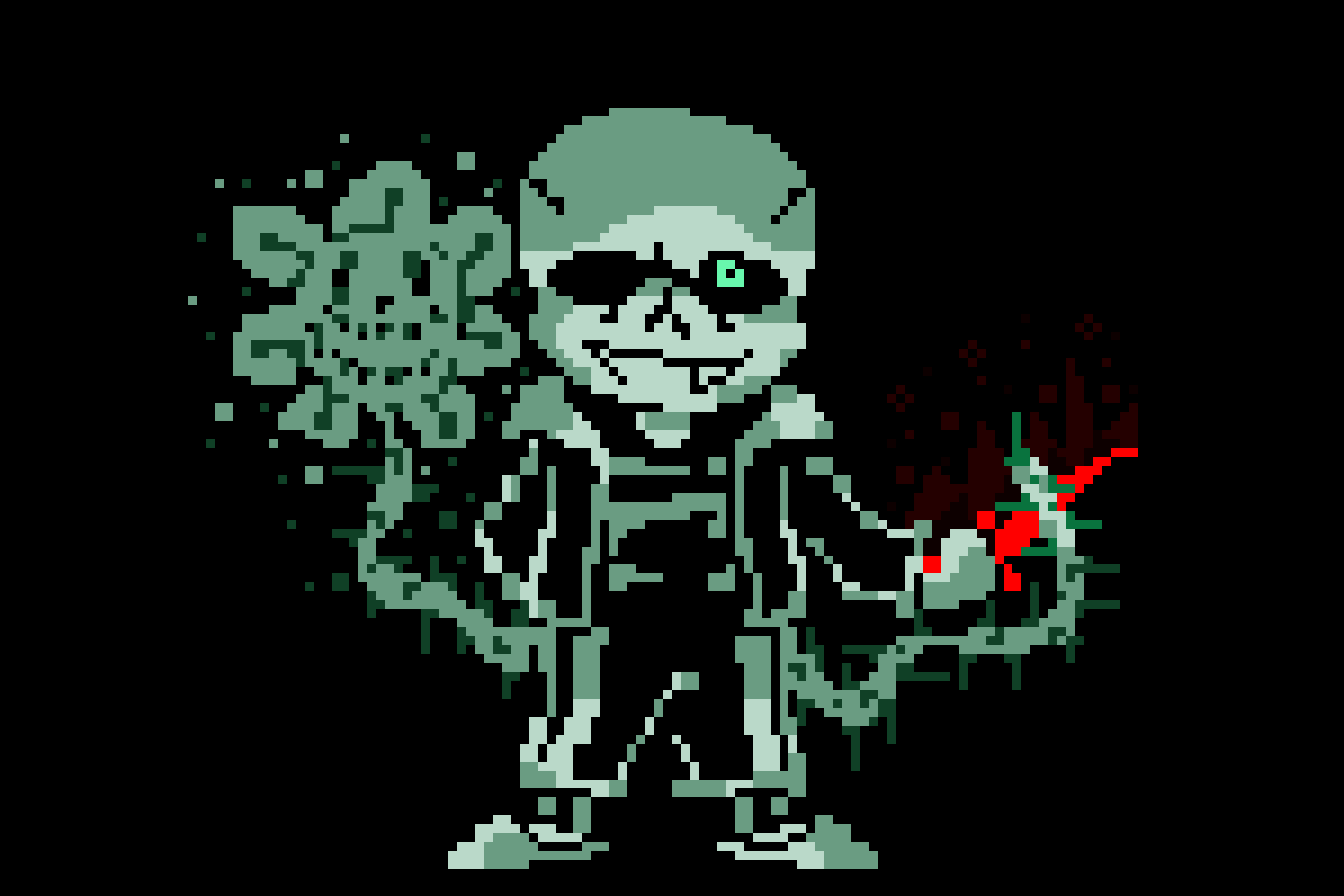 Pixilart - green goober by tonedeafbard