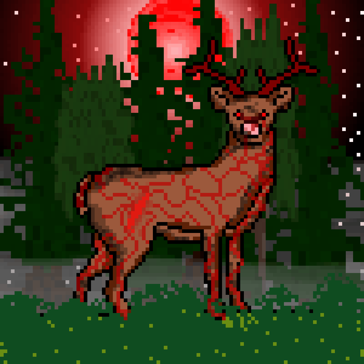 Pixilart - Horror deer by Ajcantell08