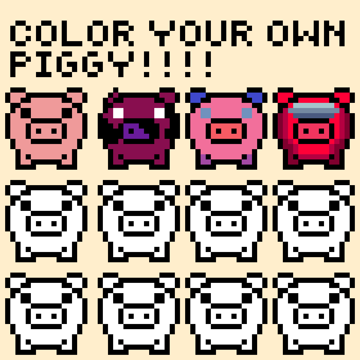 Pixilart - Color Your Own Piggy !!!! by D3p8wlCeLGDlPMF