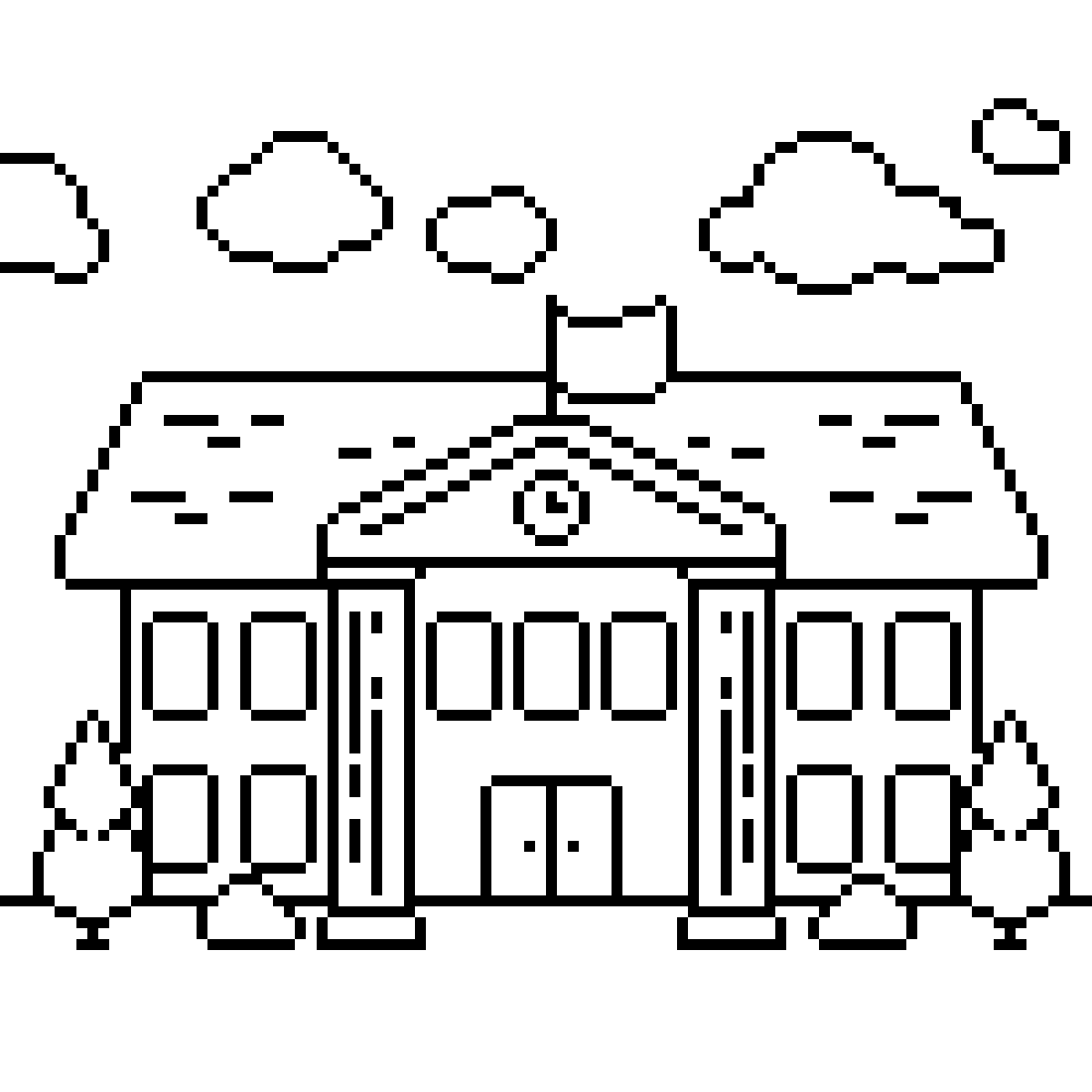 Editing School Building - Free online pixel art drawing tool - Pixilart