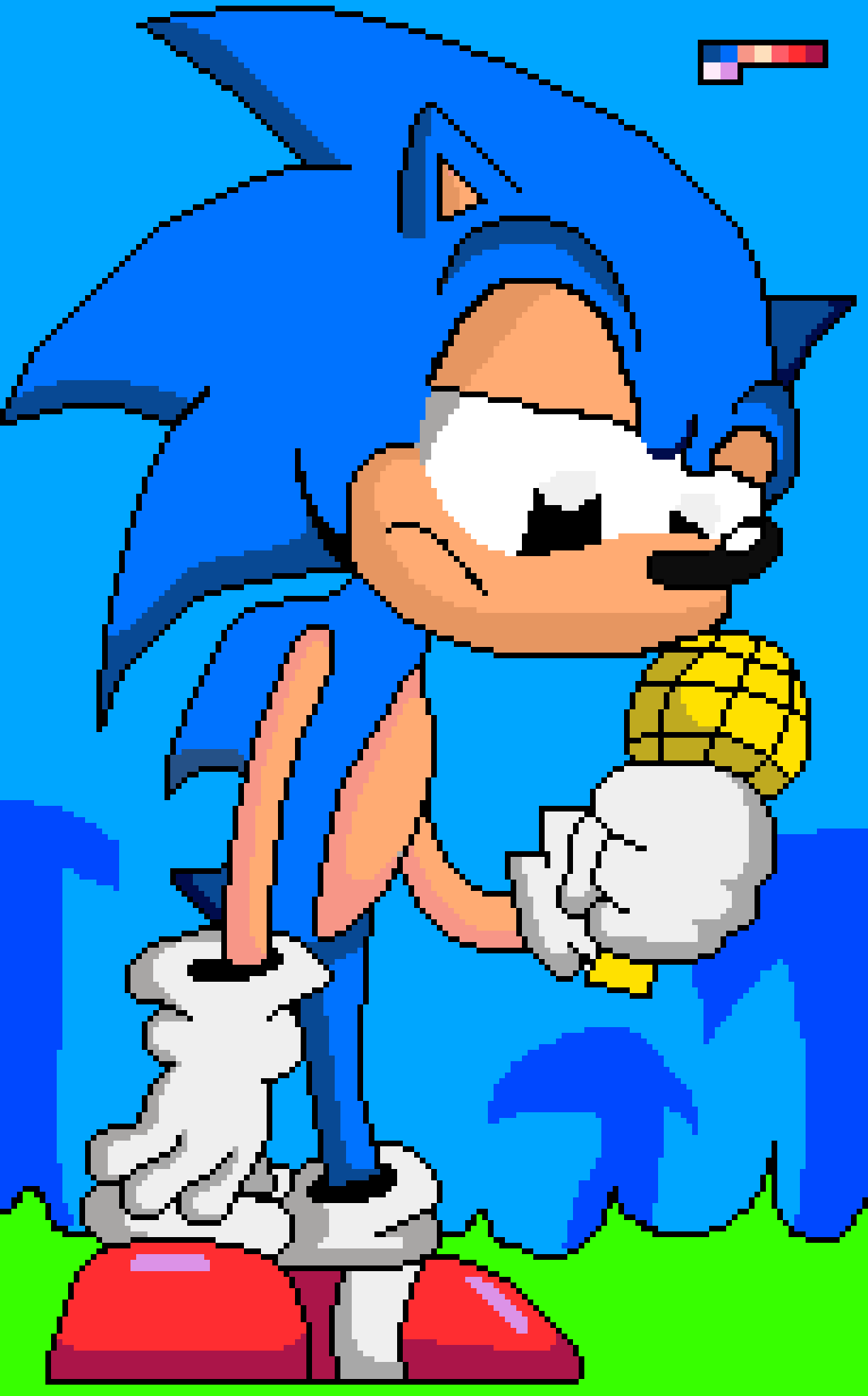 Pixilart - sonic not exe too speed baseado no sprite do sonic 1 by Shadway