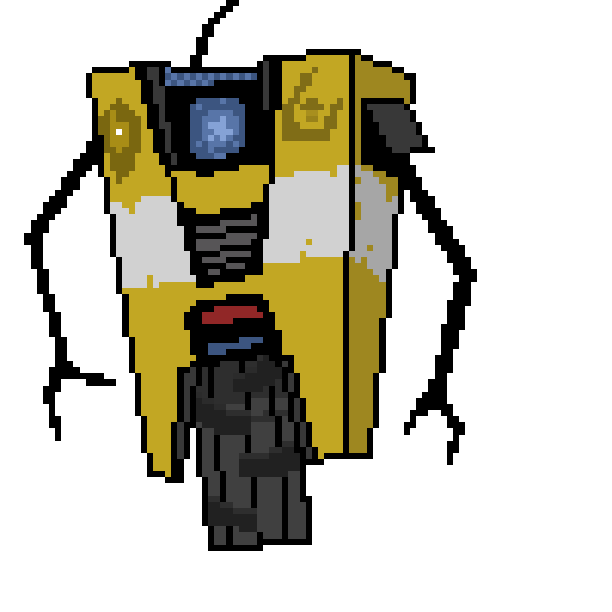 Pixilart - Claptrap head of security by GM-Manual
