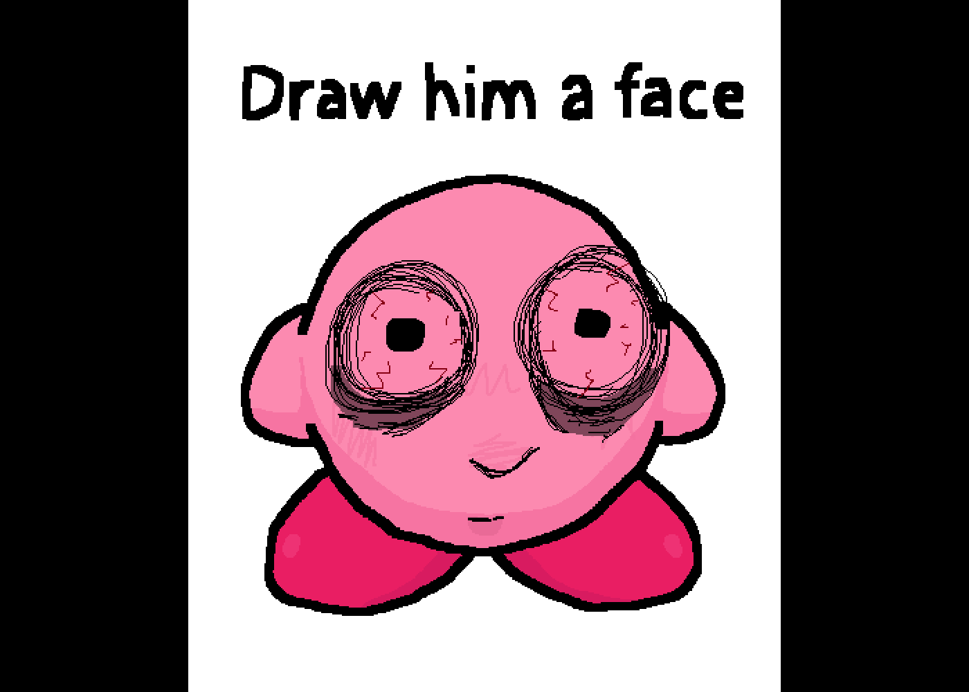 Pixilart - Help give Kirby a face by Faceless-Horror
