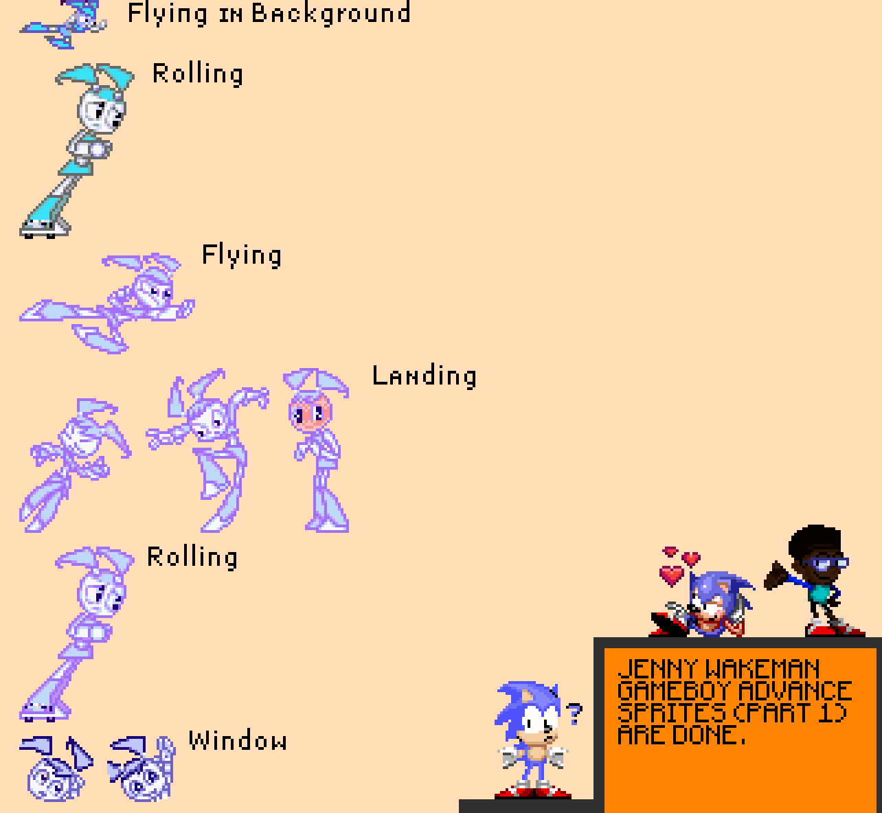 Pixilart - Jenny wakeman GameBoy Advance sprites by Jmear-Collins96