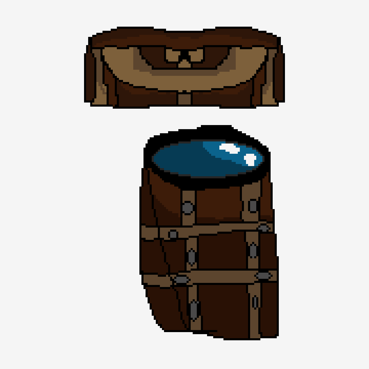Pixilart - Barrel And Chest Concept As a 8-bit by Kurtpro8