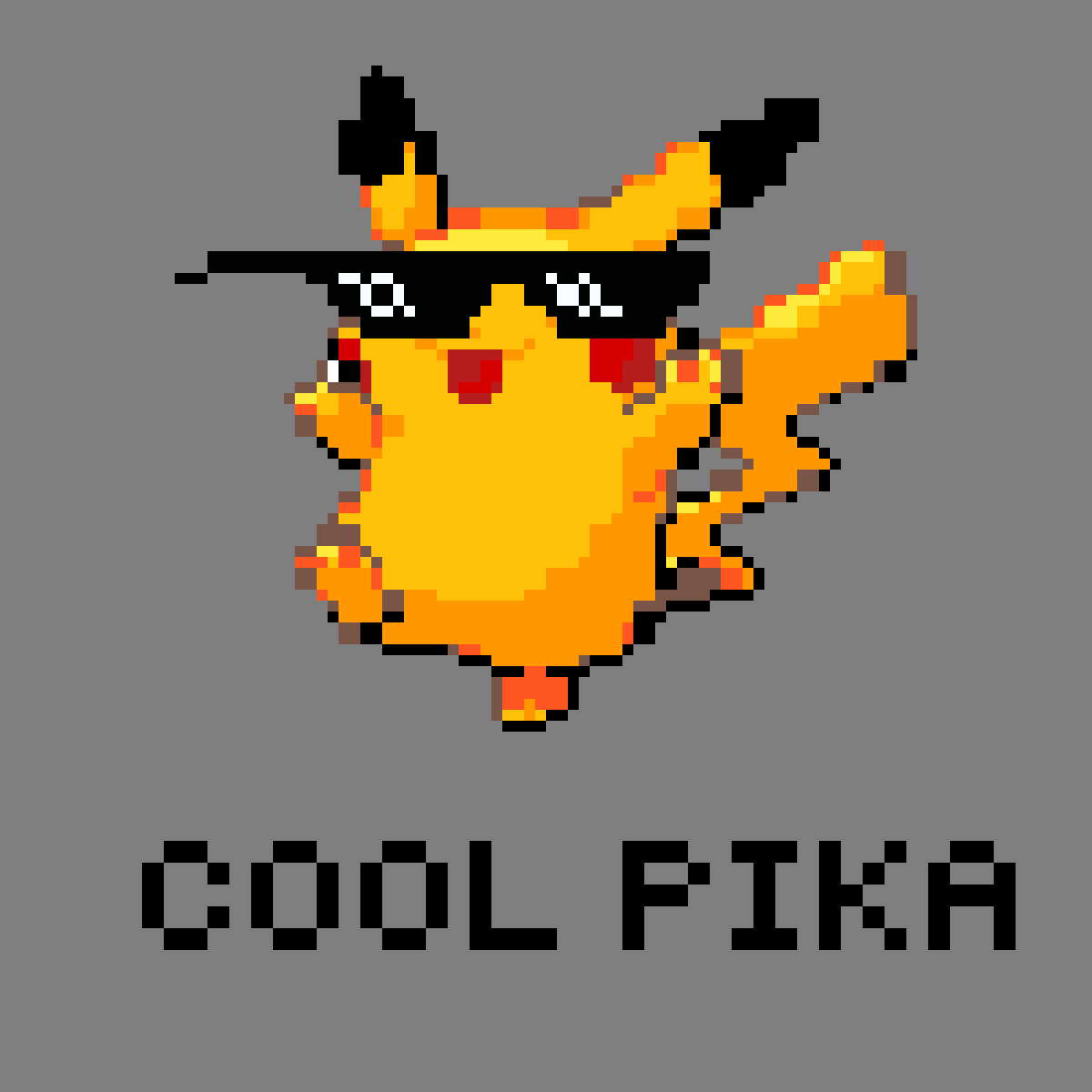 Pixilart - Pikachu After Doing MLG by BlueAxolotl123
