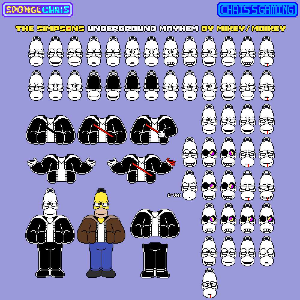 Pixilart - TSUM - Homer Simpson Sprite (Fix) by SpongeChris