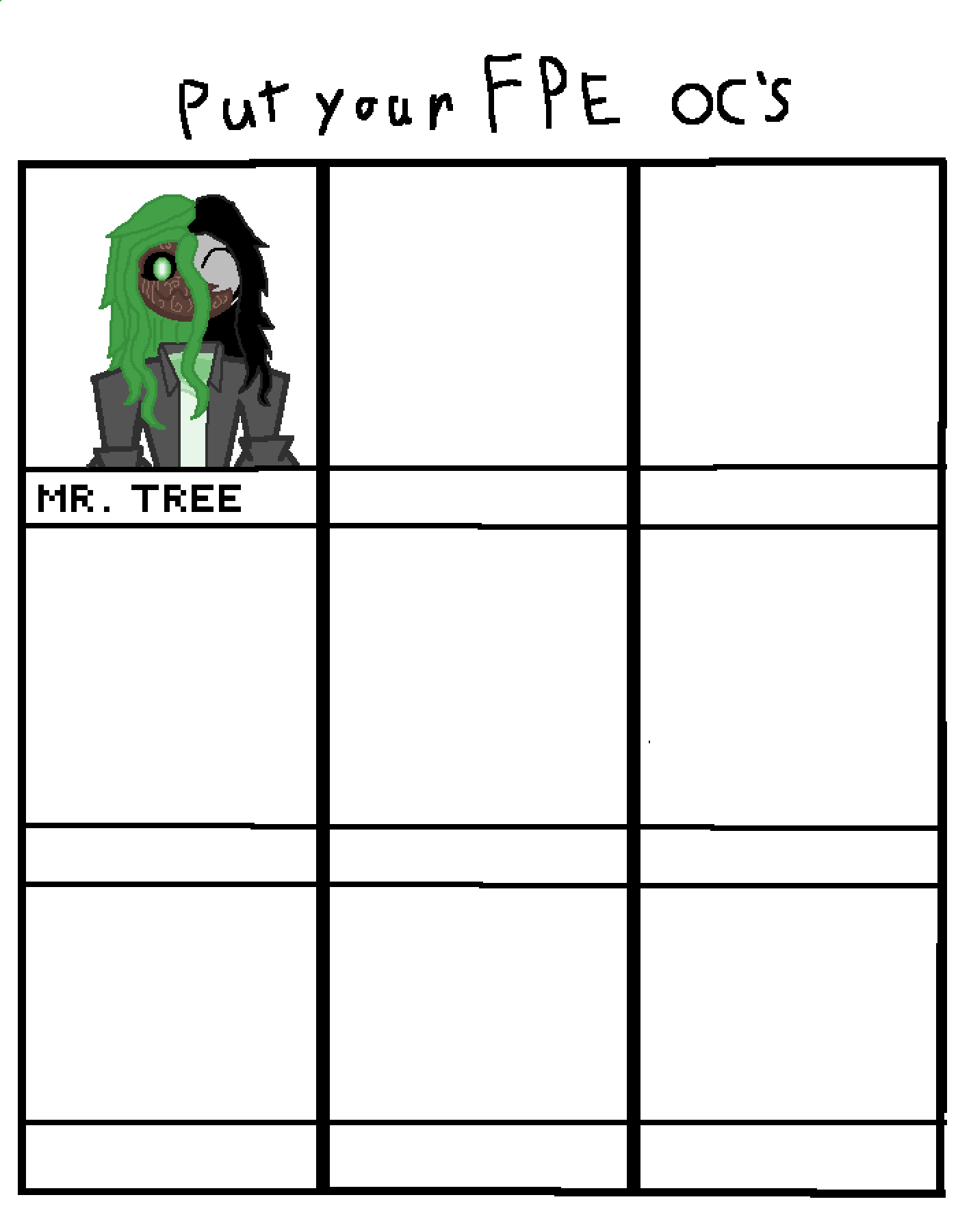 Editing put your FPE oc's - Free online pixel art drawing tool - Pixilart