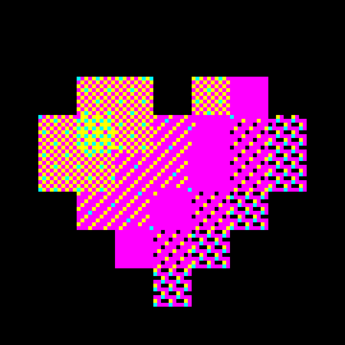 Pixilart - cmyk pixel heart by cmyk