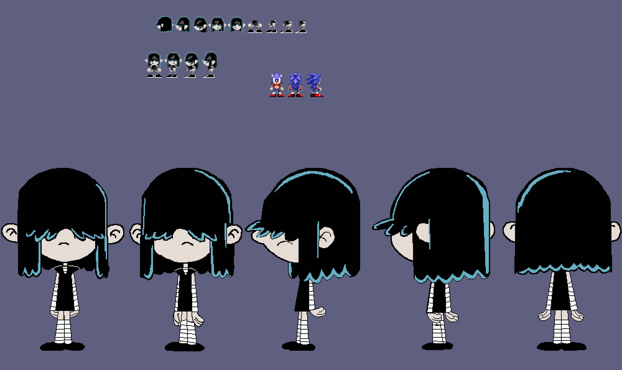 Pixilart - Lucy Loud 360 Sprites Genesis W.i.P by Jmear-Collins96