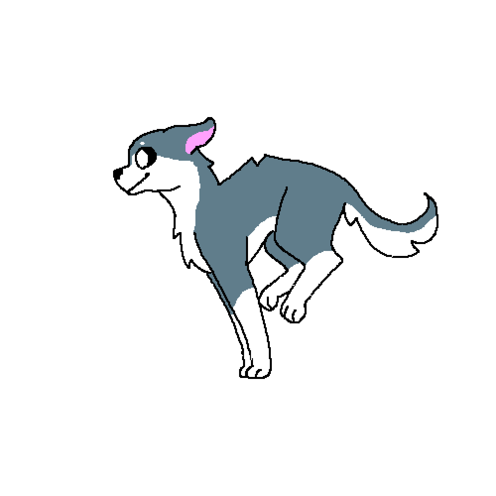 Pixilart - Grey Husky Run Cycle by WolfyDrawsStuff
