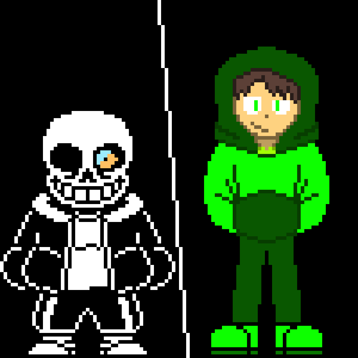 Pixilart - Member Sans Vs 0gamer redone by 0gamer2000