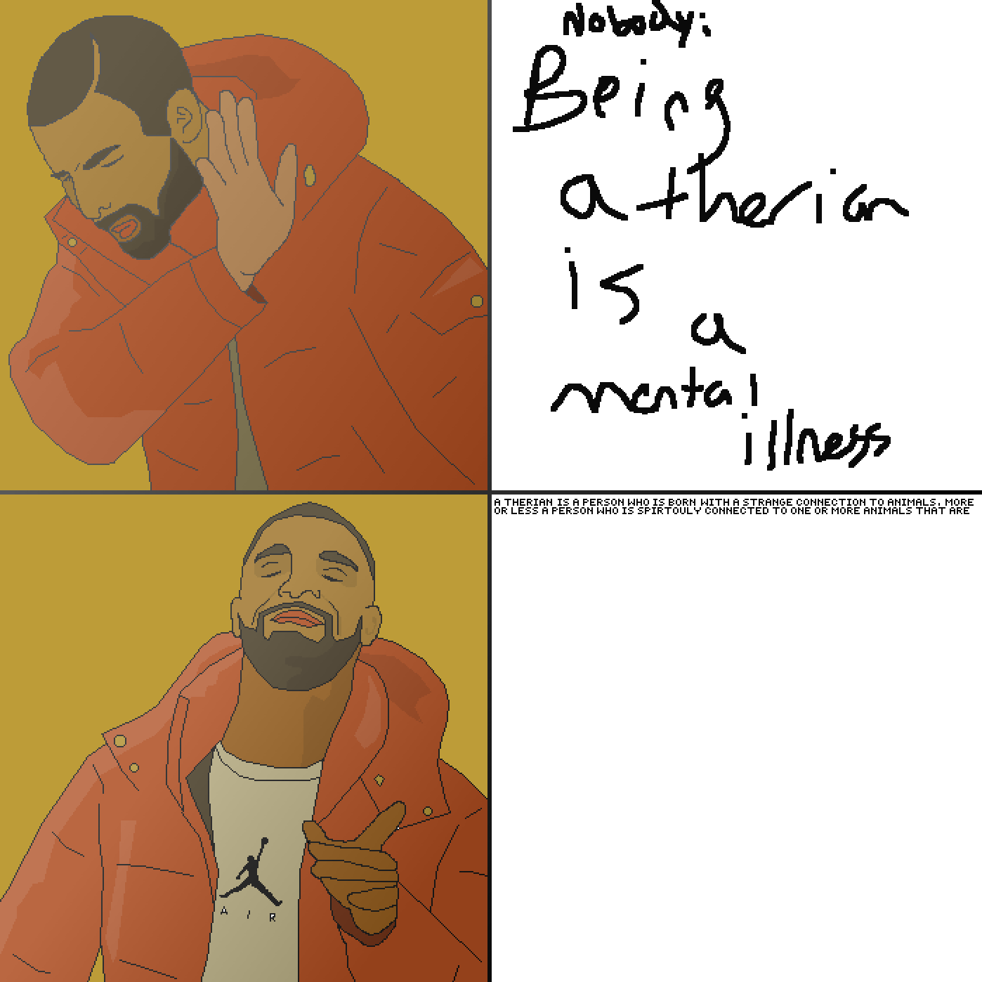 Pixilart - Drake Meme Format by mapleshade3601