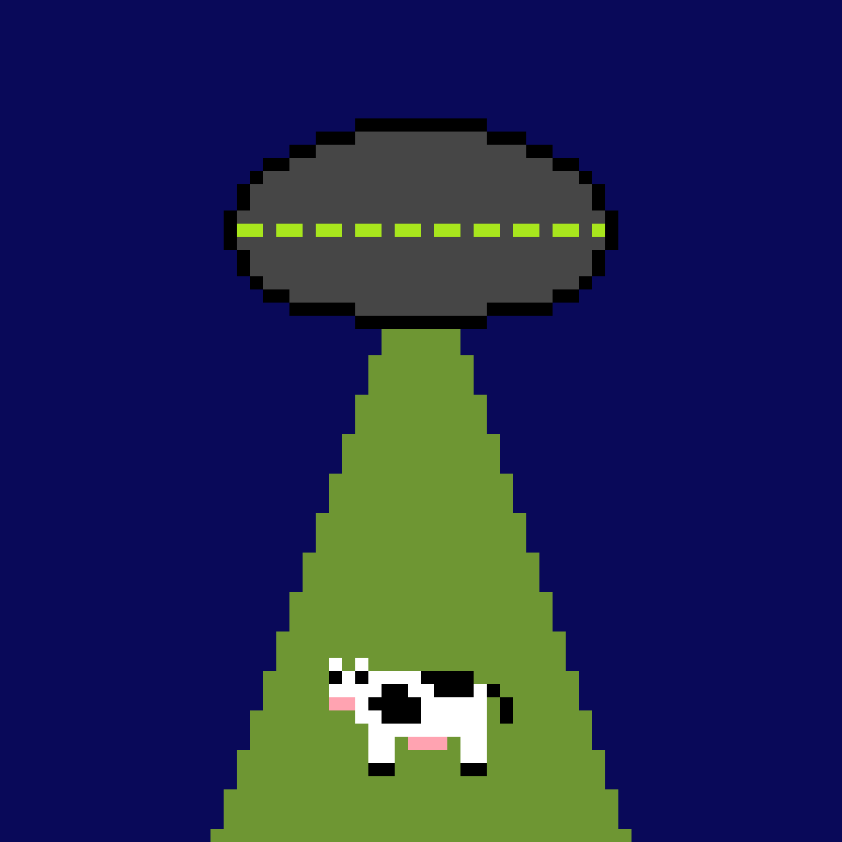Pixilart - UFO and COW by TP-playz-1
