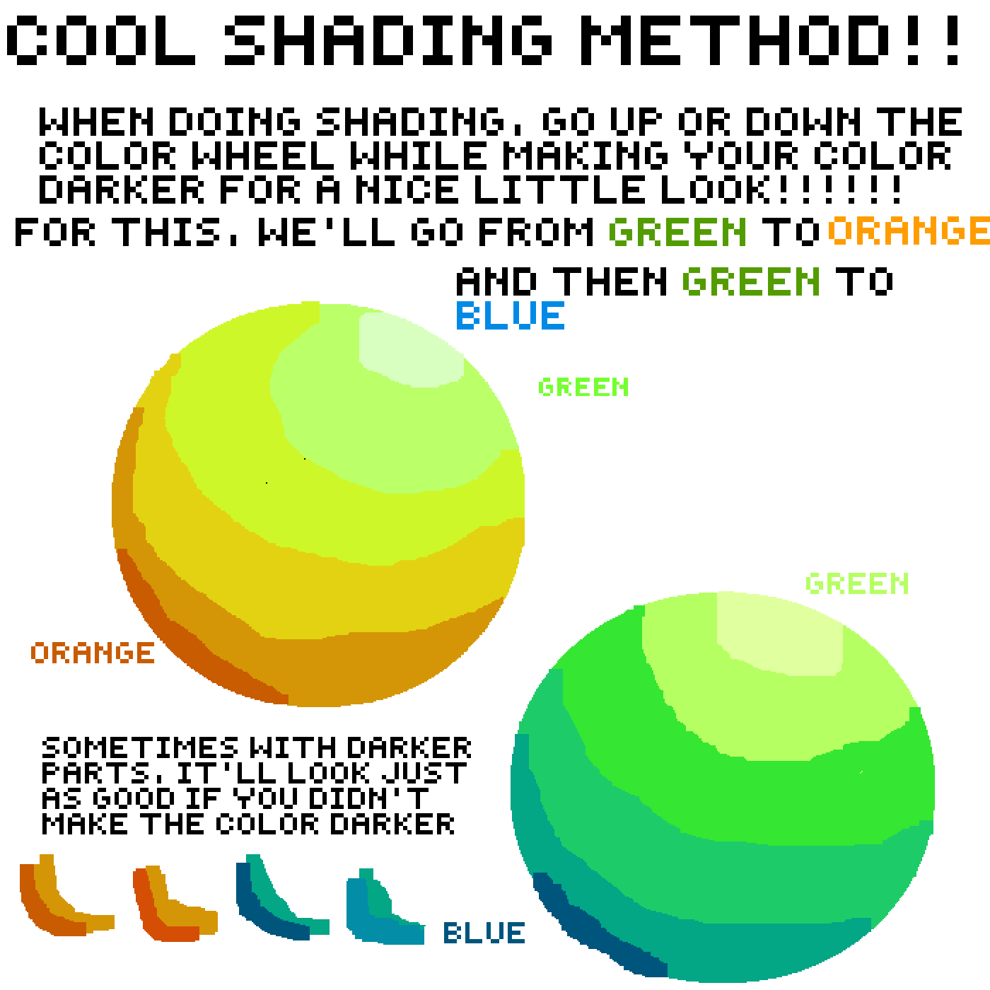 Pixilart - Shading Color Guide! by feshybeshy-arts