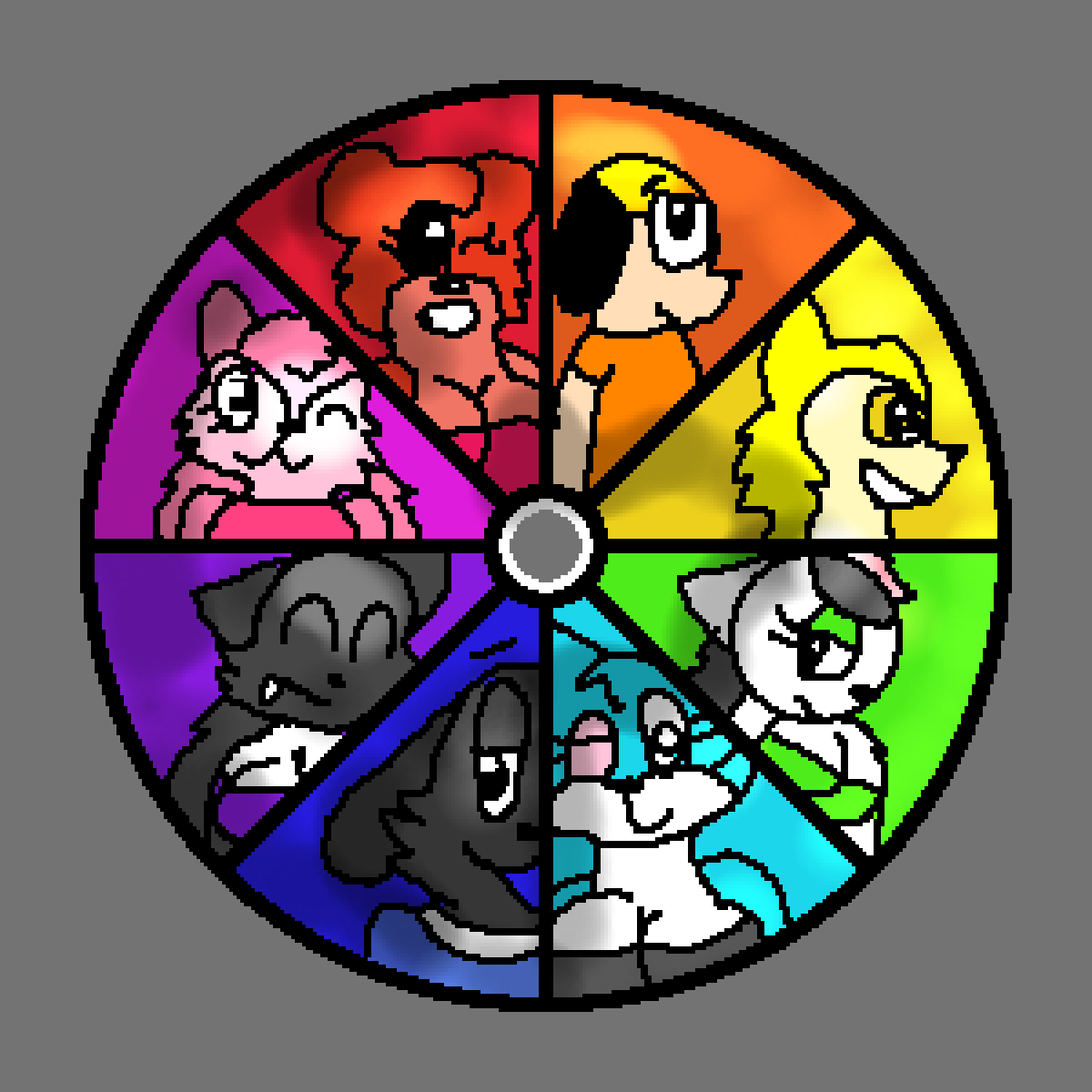 Pixilart - color wheel template by Kawanjahlover2