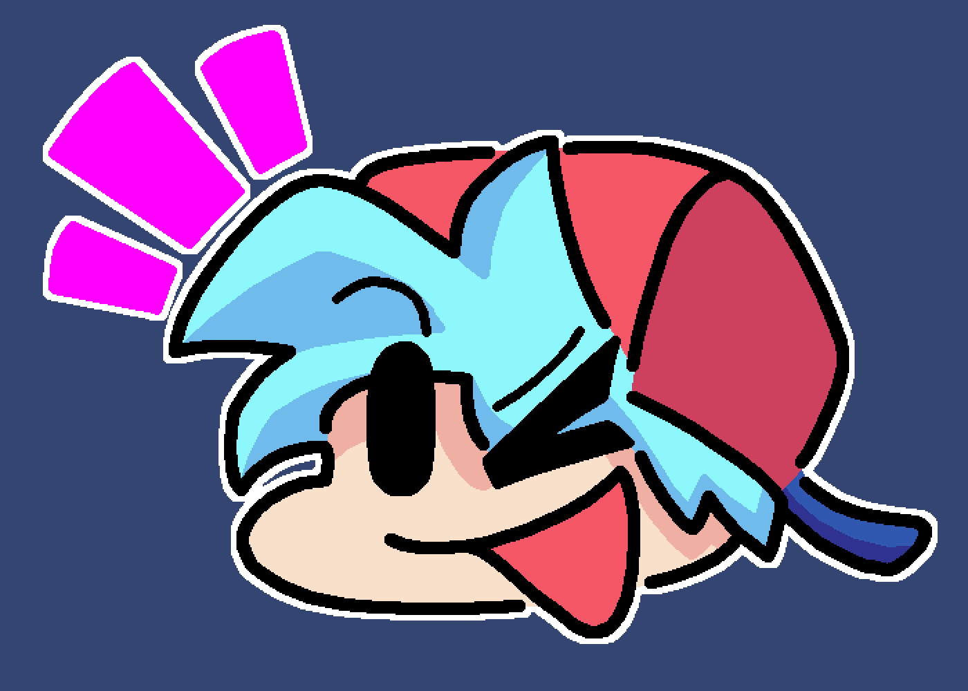 Pixilart - FNF BF Art by MoriTheDragon
