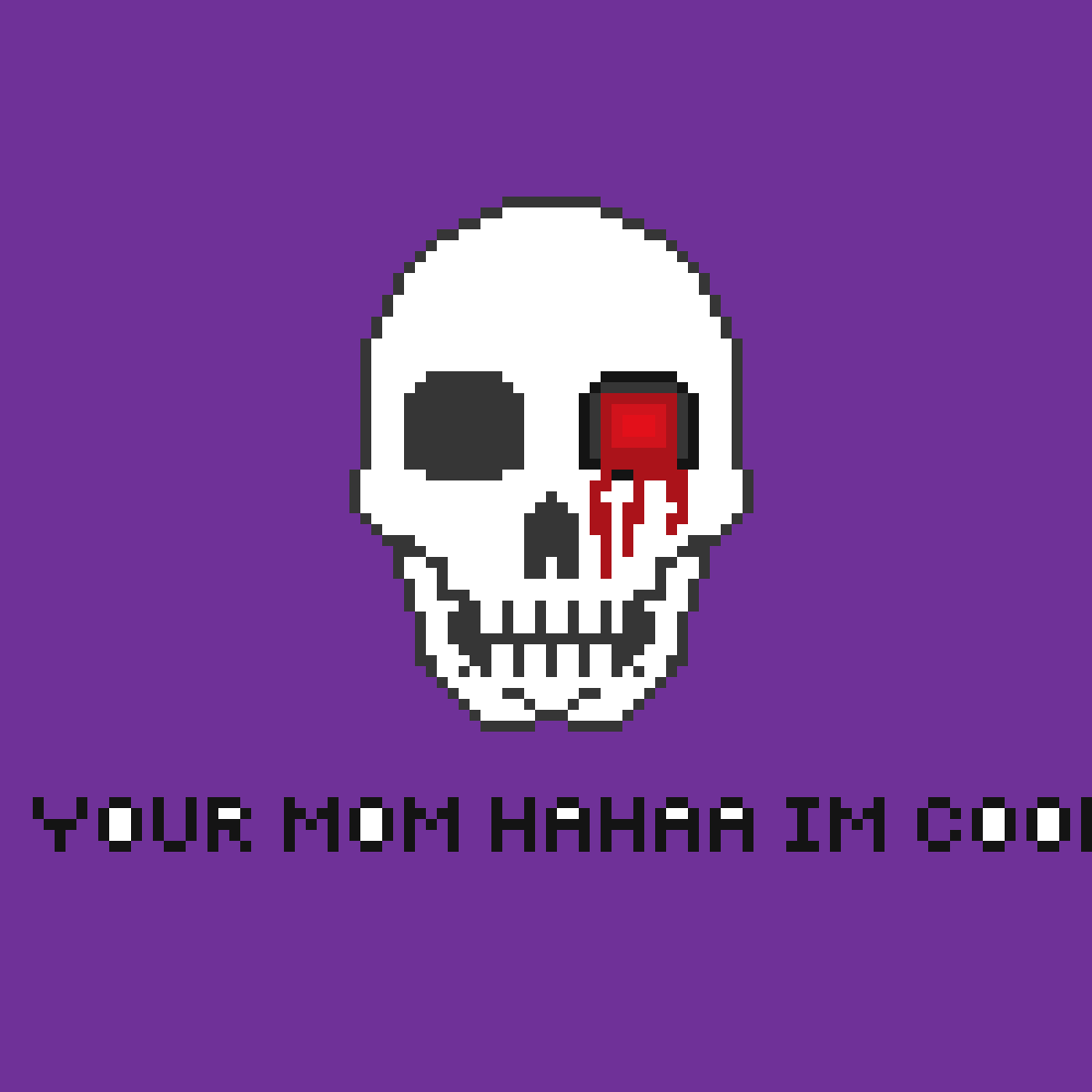 Pixilart - goofy ahh skull by SlayerX04