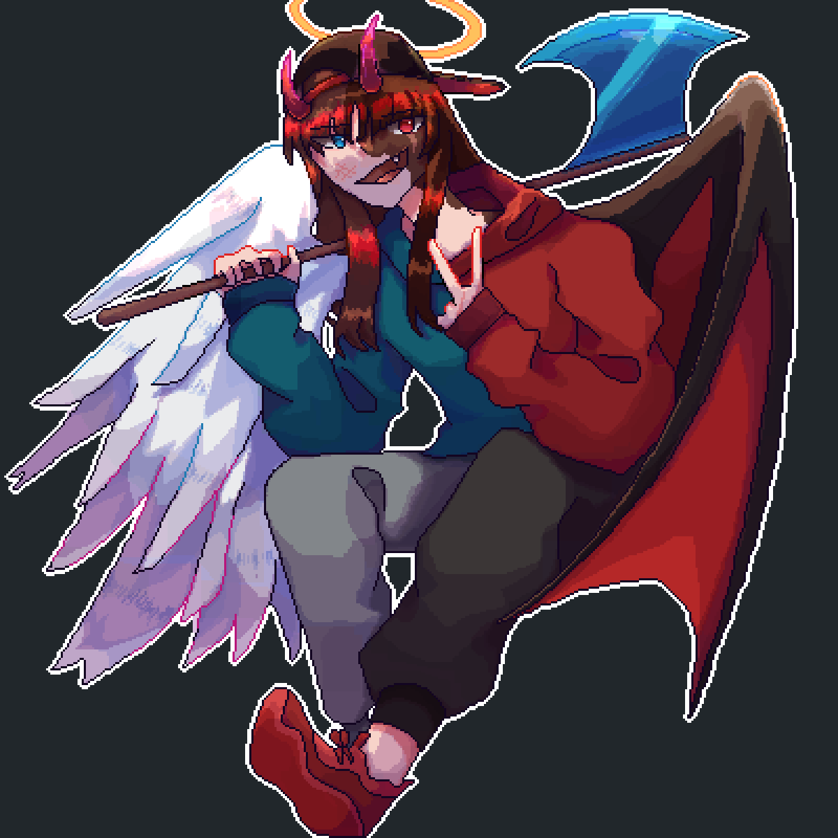 Pixilart - Demon Angel by Vaghest-Ghost