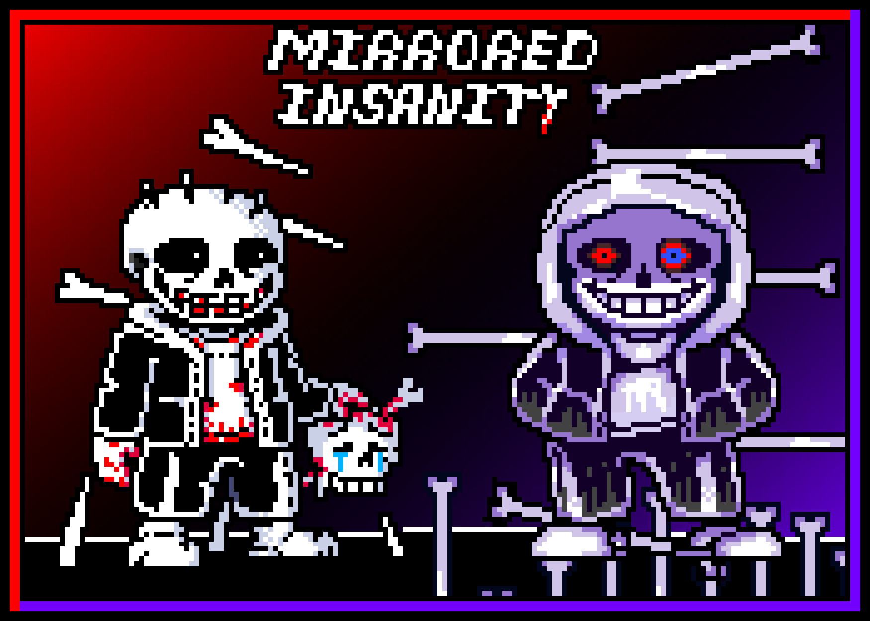 Pixilart - MIRRORED INSANITY (collab) by Jordan123ew