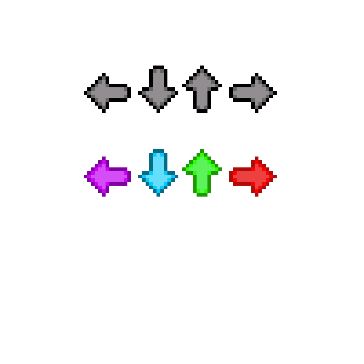 Pixilart - FNF arrows remodeled (editable) by funnihuj