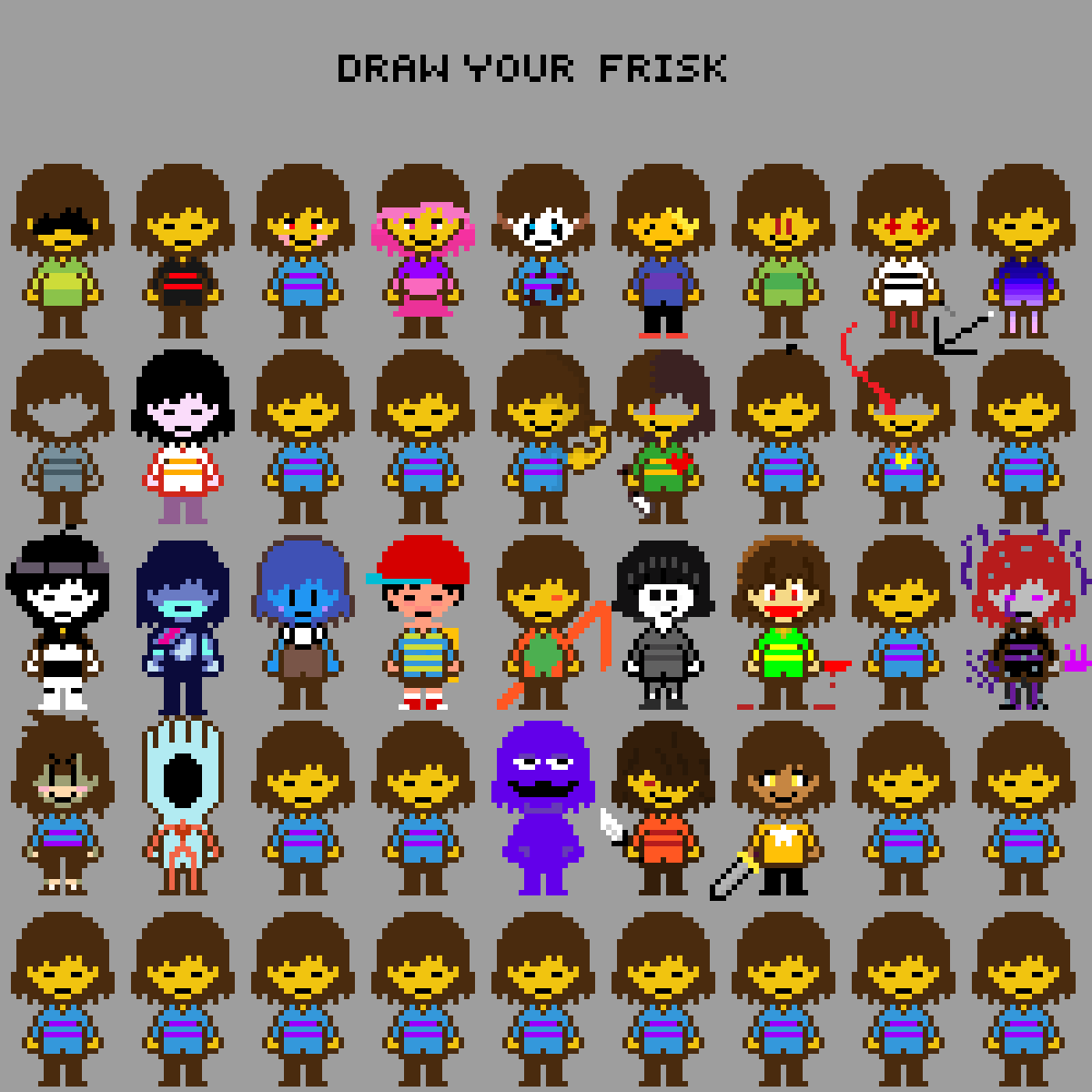Pixilart - MAKE YOUR OWN FRISK! by CommanderCoco