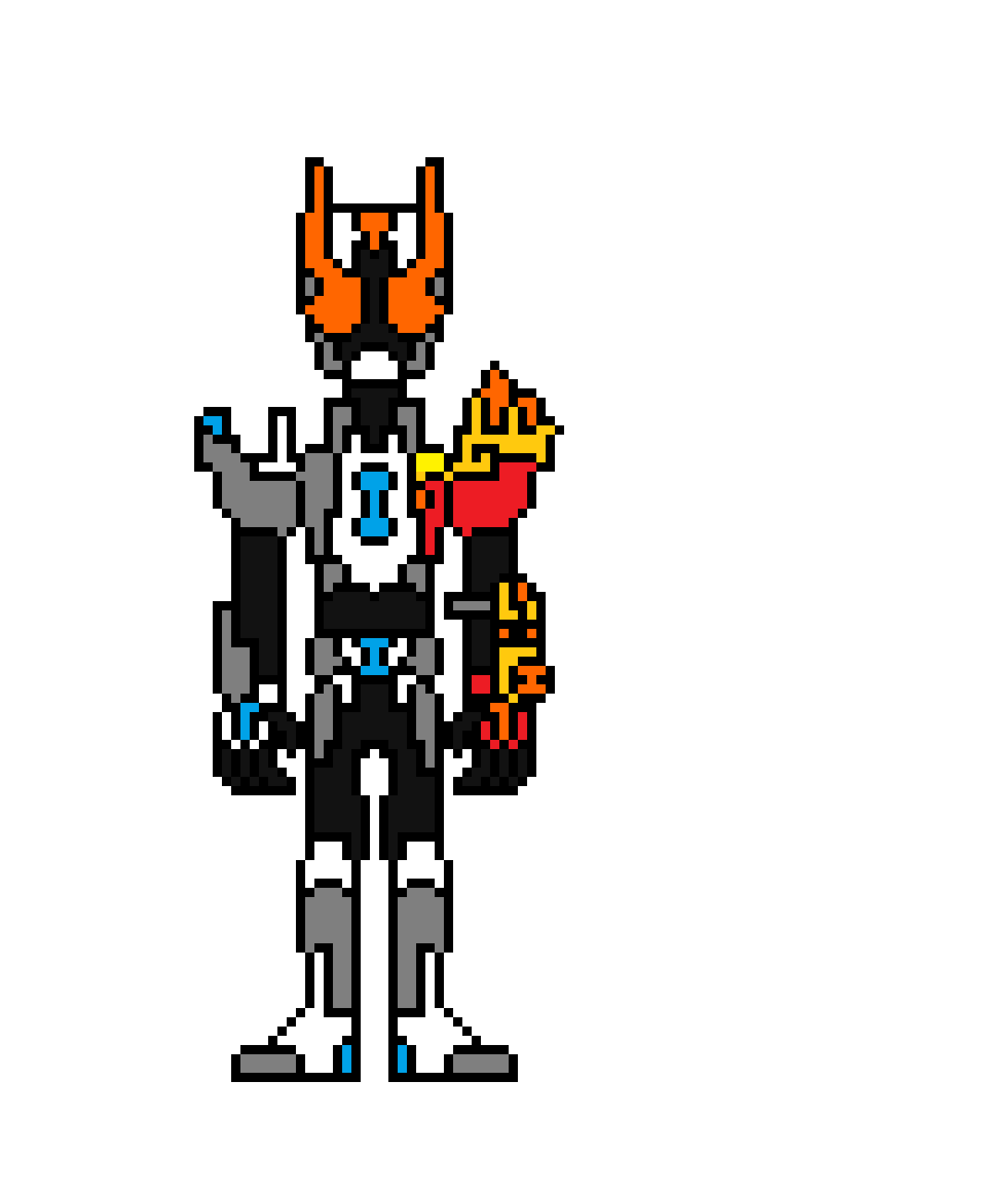 Pixilart - kamen rider Y kai fire by vdsr