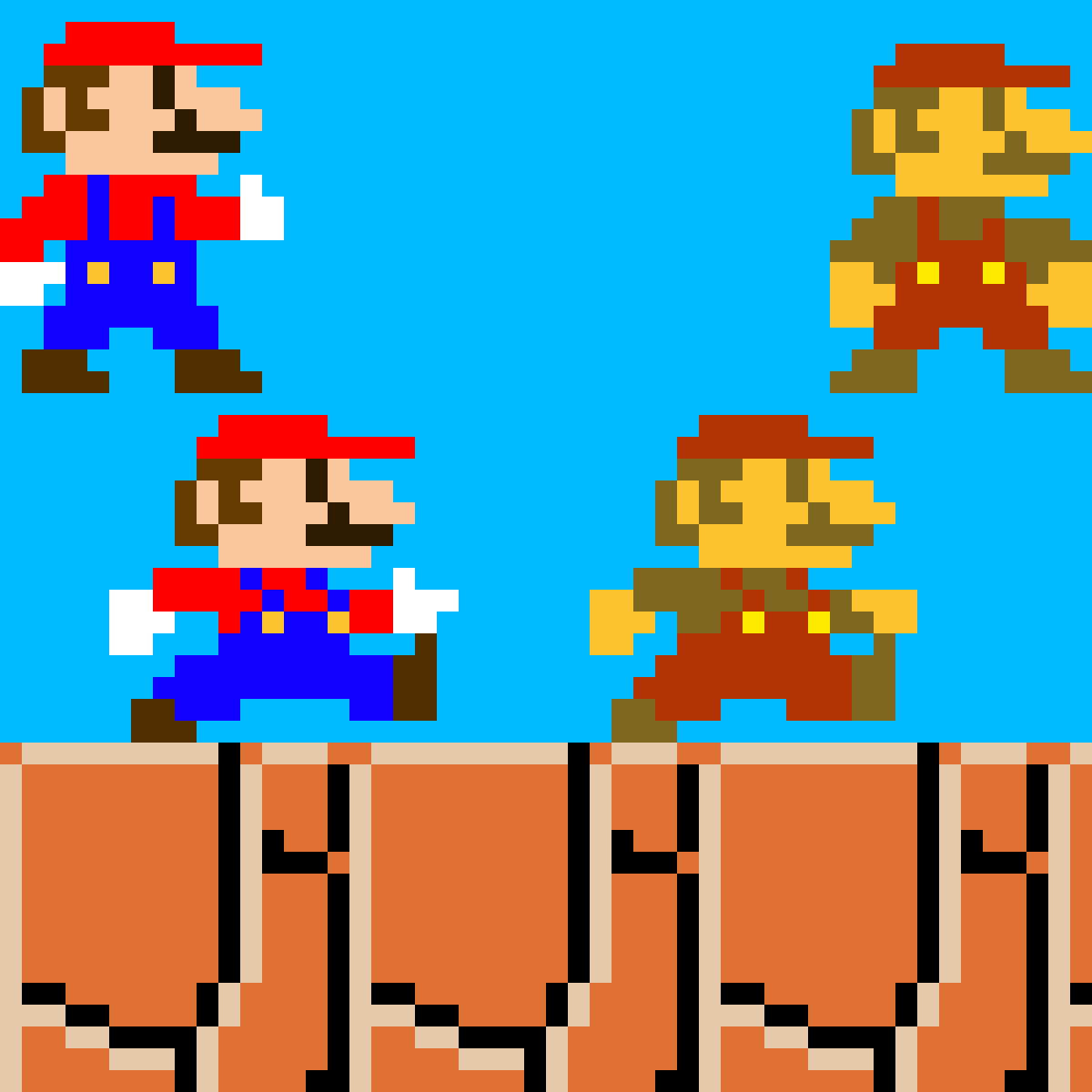 Pixilart - My Version of SMB1 Mario but RUN by TLS994352