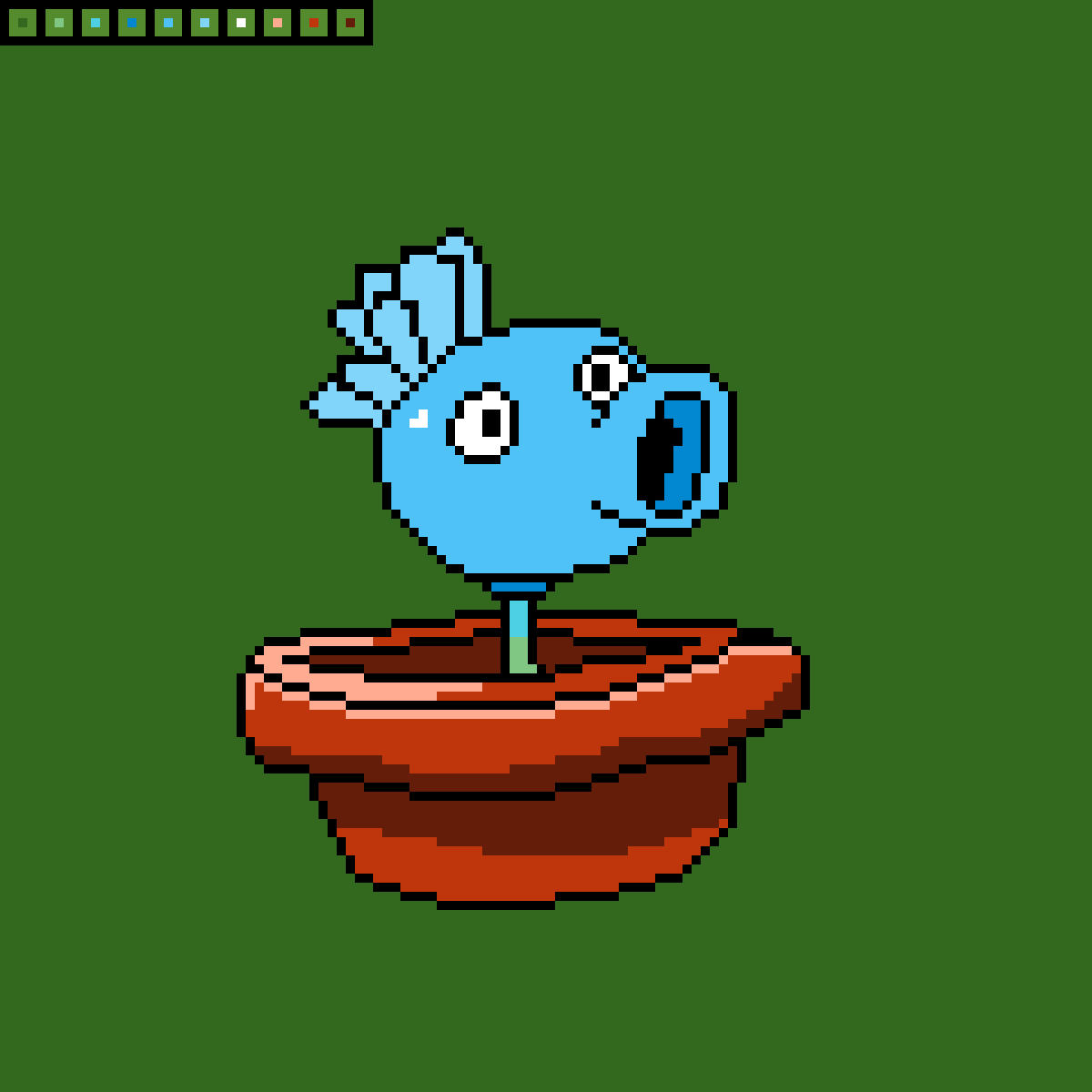 Pixilart - Snow Peashooter by Btoscano2711