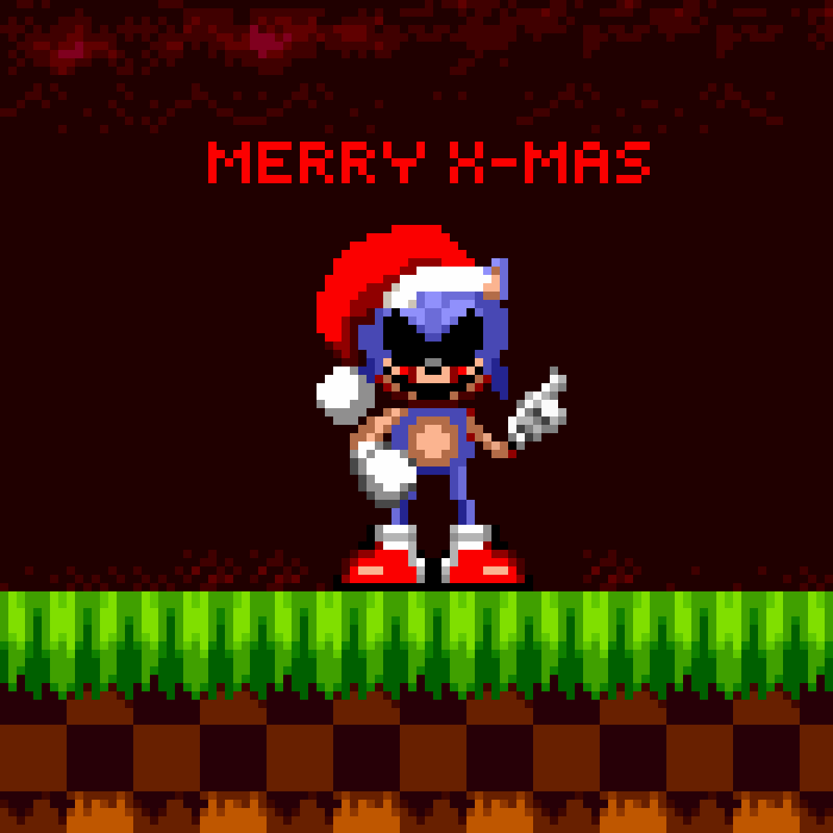 Pixilart - sonic.exe Wishes you a Merry Christmas by XxSlaxX