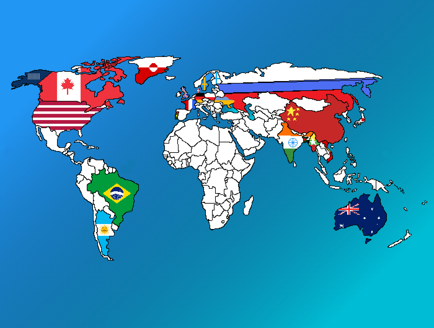 Editing World Map Flag ADD MORE NATIONS - Free online pixel art drawing ...