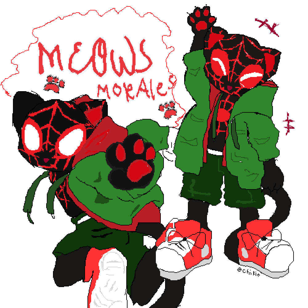 Pixilart - MEOWS MORALES!!!♪♪♪ by chikio