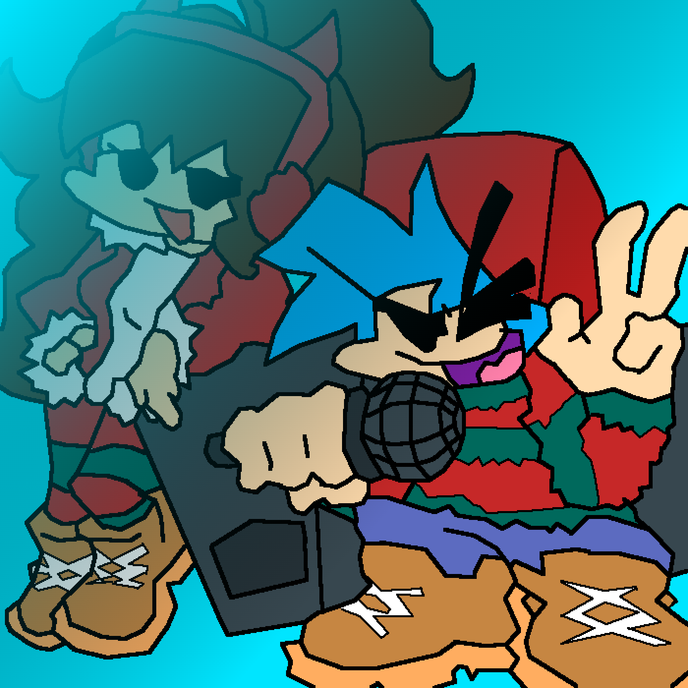 Pixilart - FNF BF & GF Animania Mod by EclipseDrawz