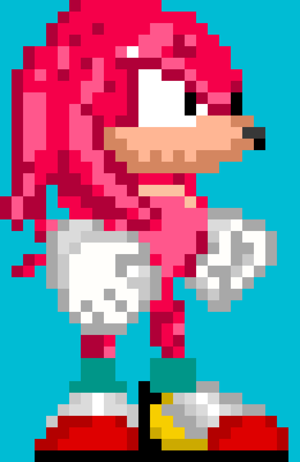 Pixilart - Knux.BIN Sonic 3 style (faker form) by Gavin2040