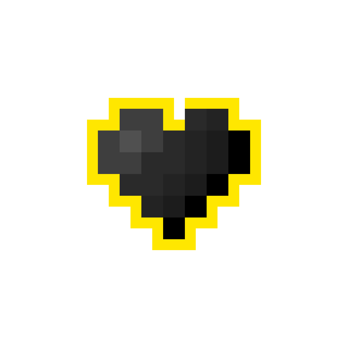Pixilart - Black Heart 32x32 by Edinearaninato