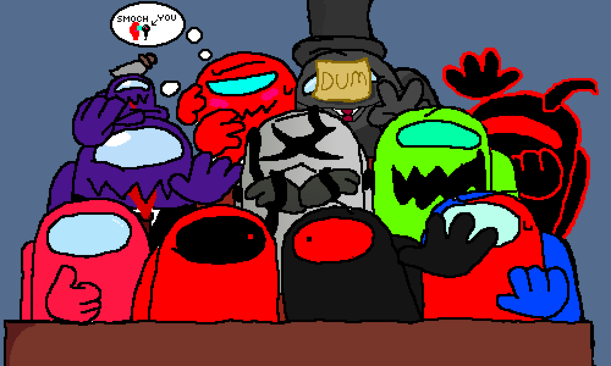 Pixilart Among Us Base By Gay Red