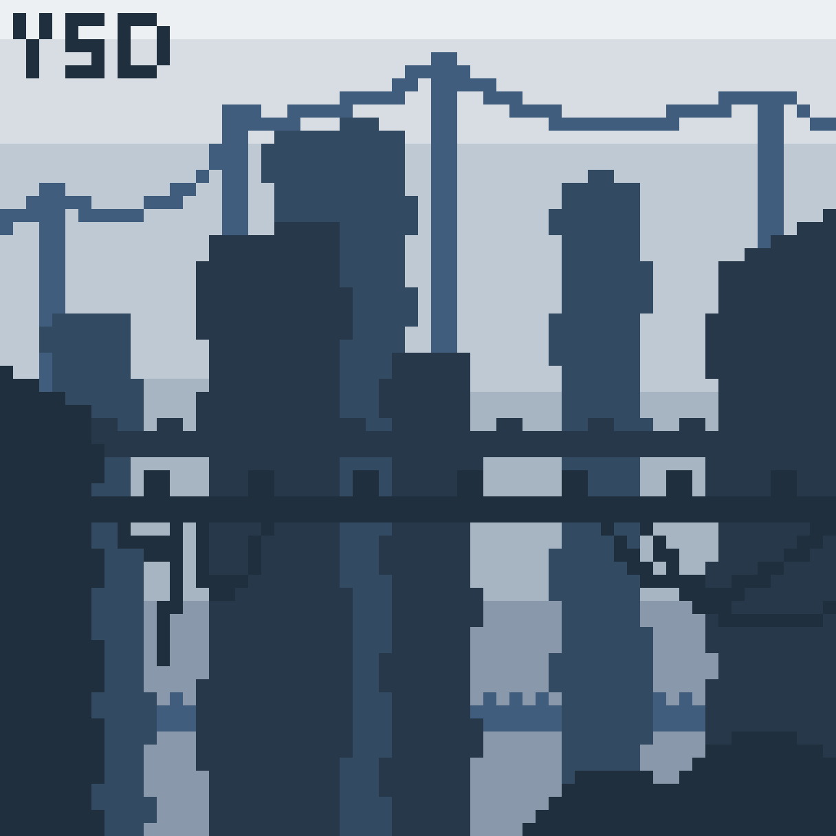 Pixilart - Blue Cyber City by YourSweetDream