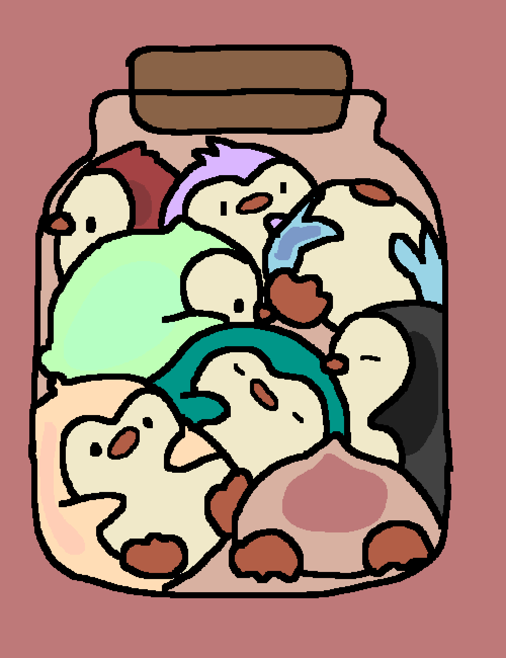Pixilart - Penguins jar by DjMalik