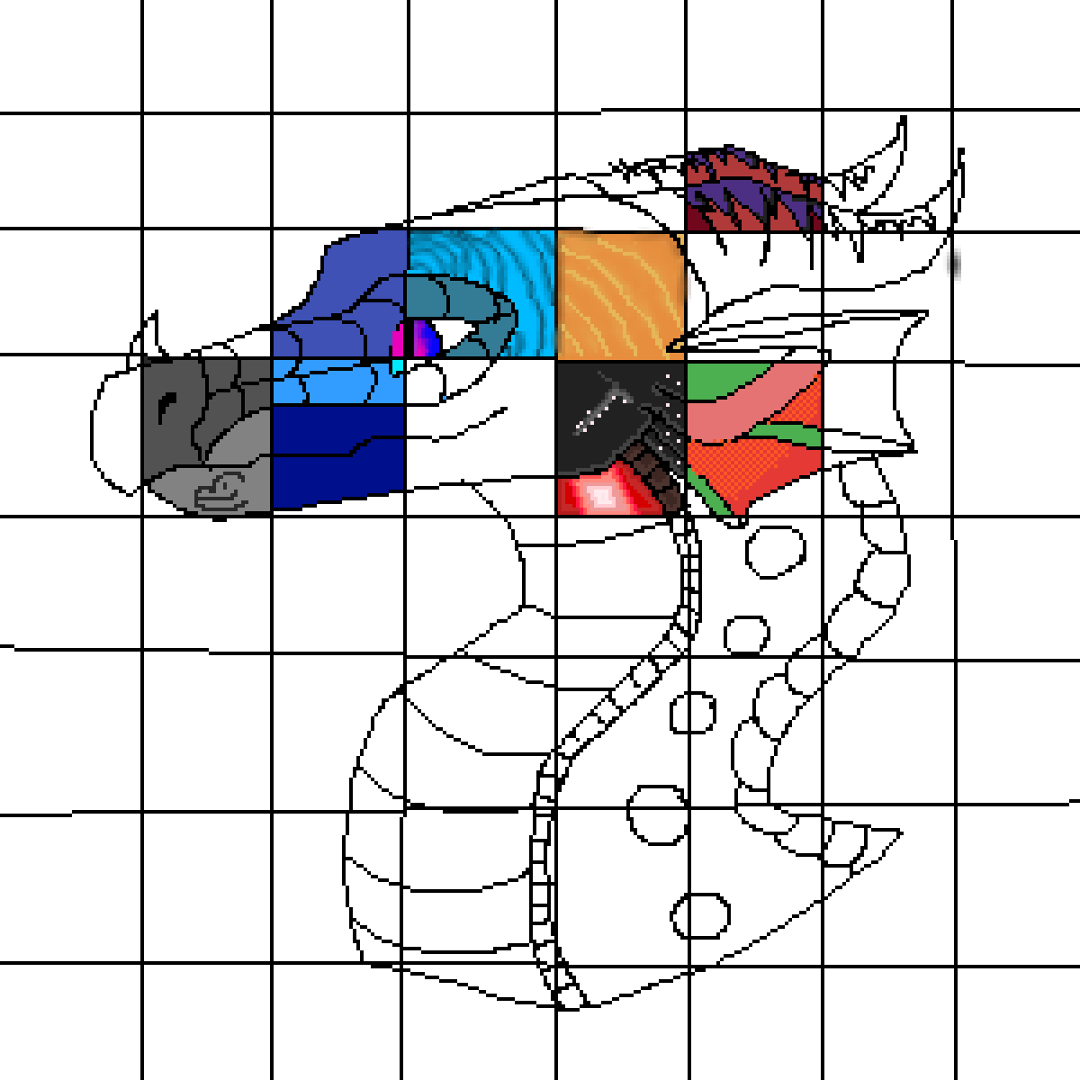 Pixilart - Color in a square of this rainwing! oct,17, 2023 by BossTJH