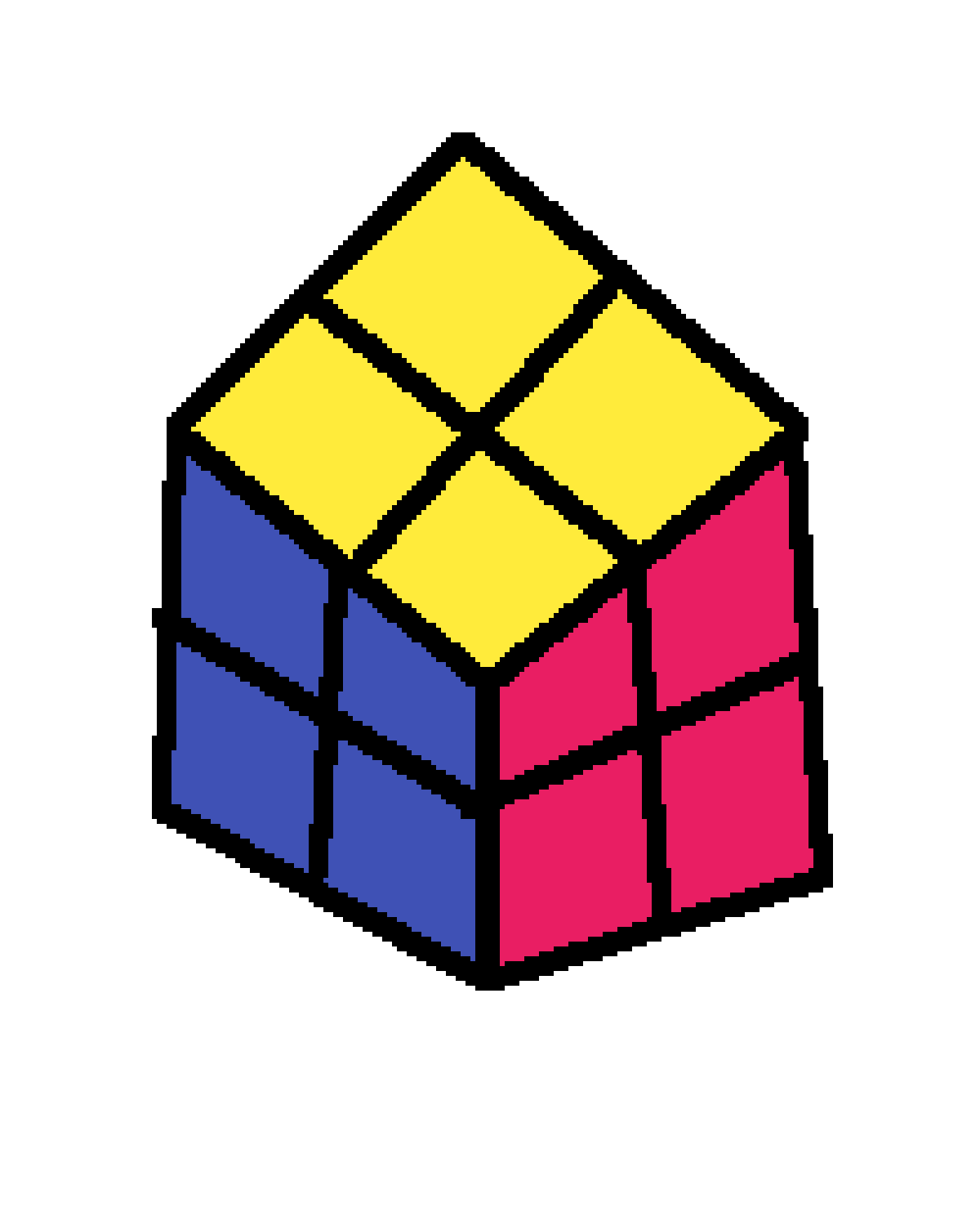 Pixilart - 2x2 RUbix cube by ART-MEMES